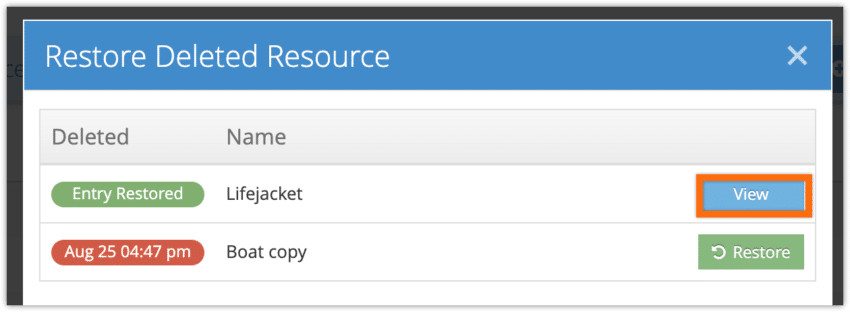How To Restore A Deleted Resource Rezgo